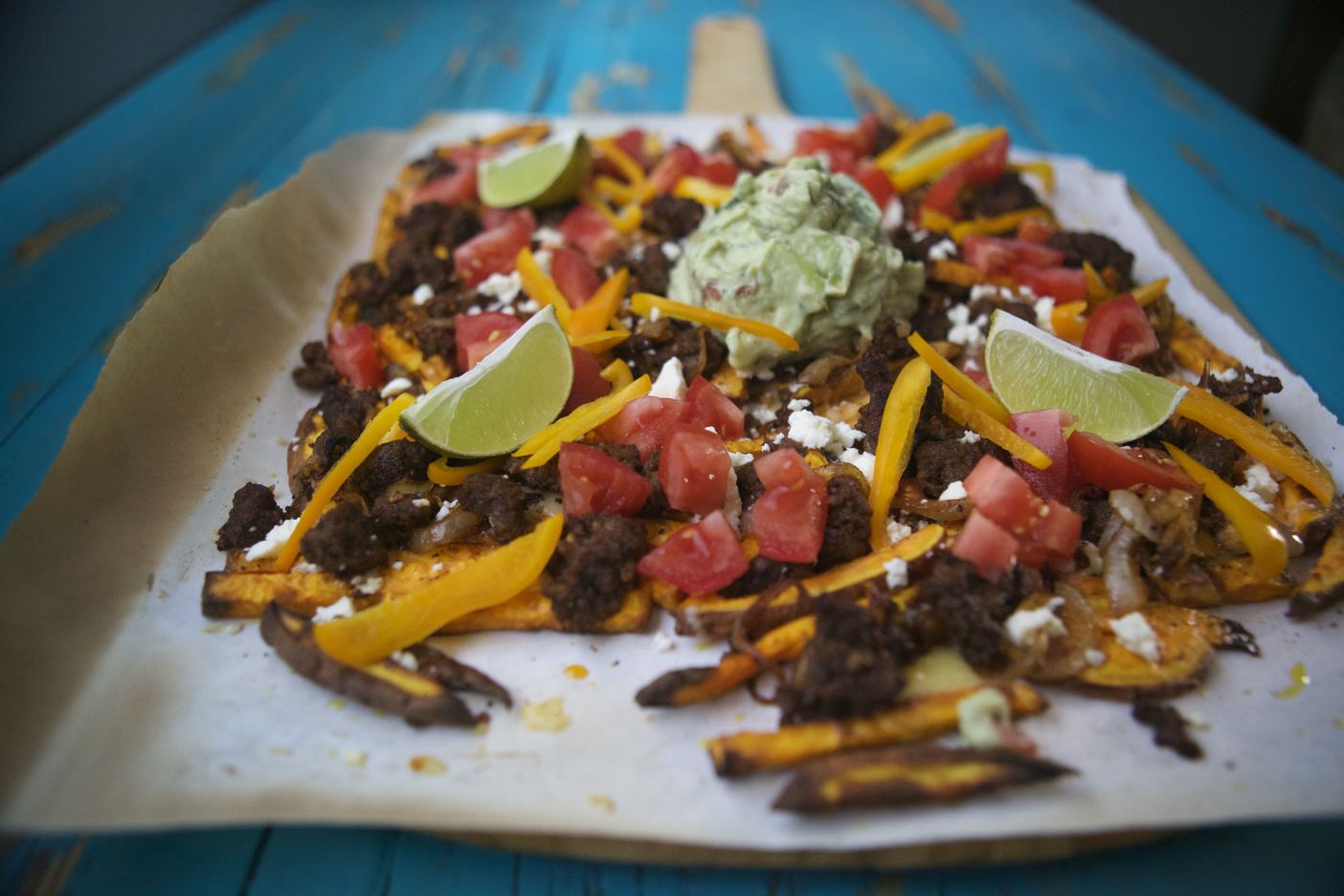 Loaded Tex Mex Sweet Potato Fries - Naked Cuisine